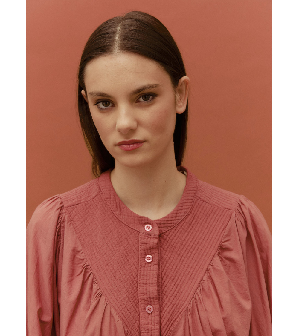 CAMISA PLIEGUES ALGODÓN