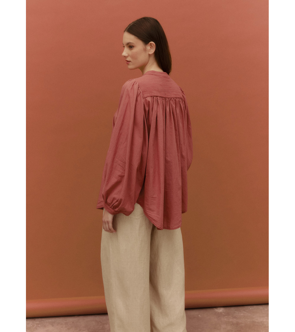 CAMISA PLIEGUES ALGODÓN