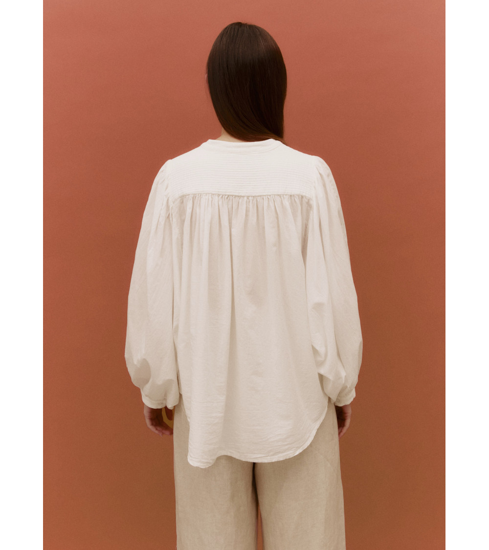CAMISA PLIEGUES ALGODÓN